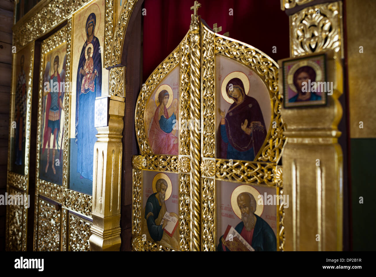 Iconostasis in russian orthodox church hi-res stock photography and images - Alamy