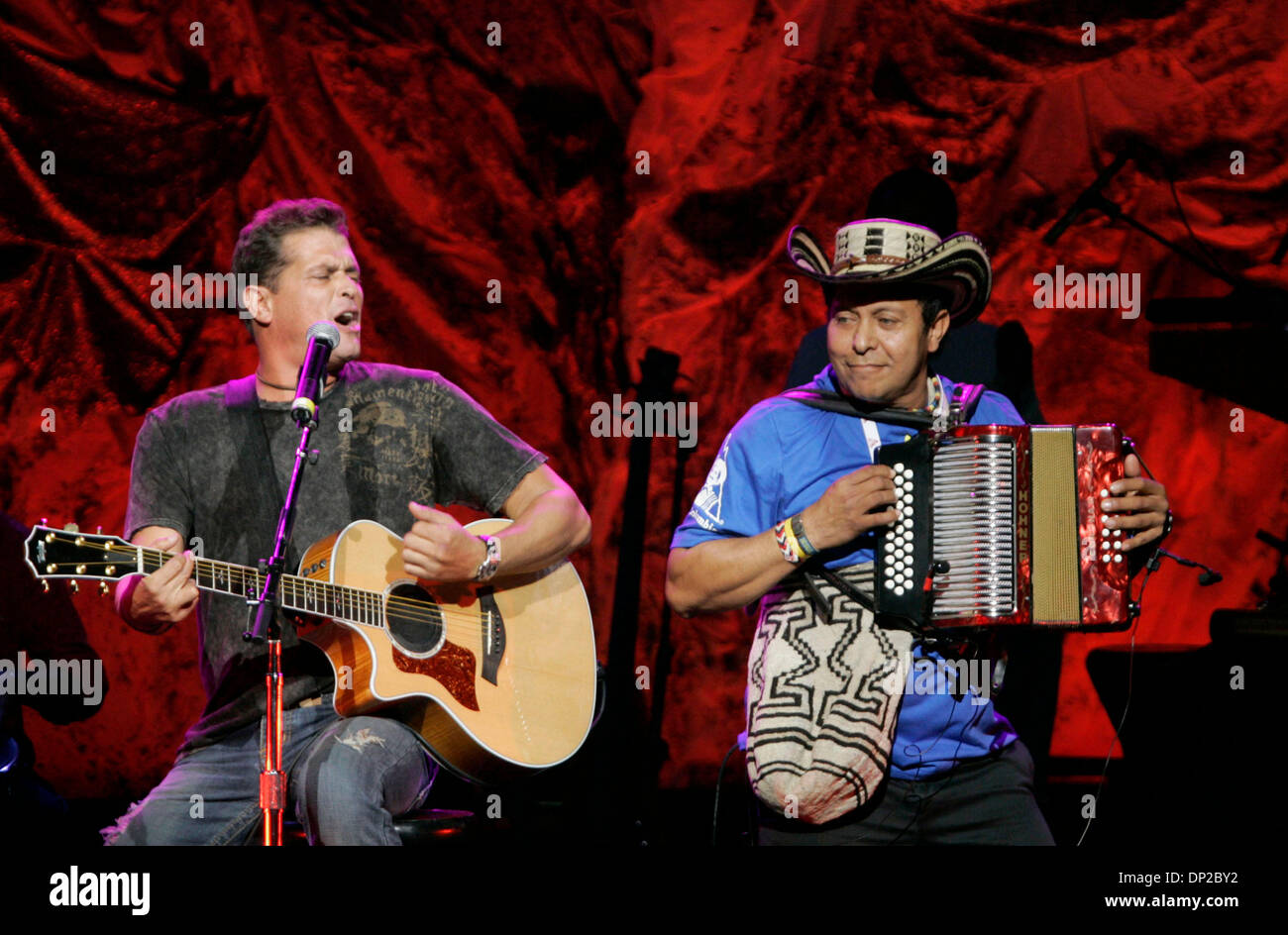 May 26, 2006; Los Angeles, CA, USA; A group of Latin pop stars performs ...