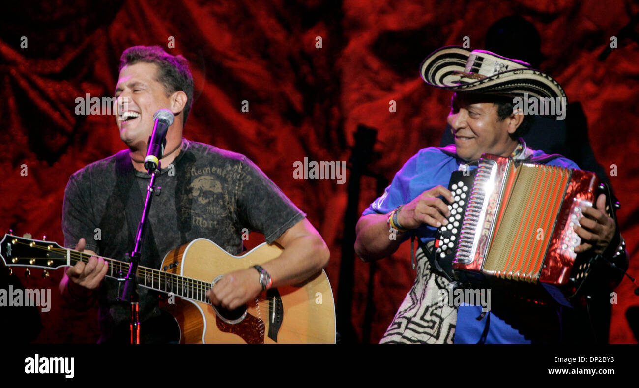 May 26, 2006; Los Angeles, CA, USA; A group of Latin pop stars performs ...