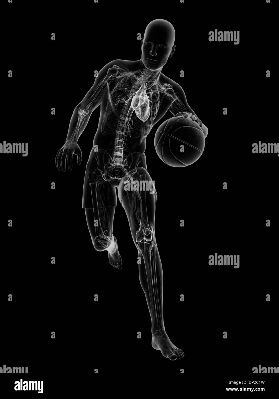 Black basketball player full body Black and White Stock Photos & Images ...
