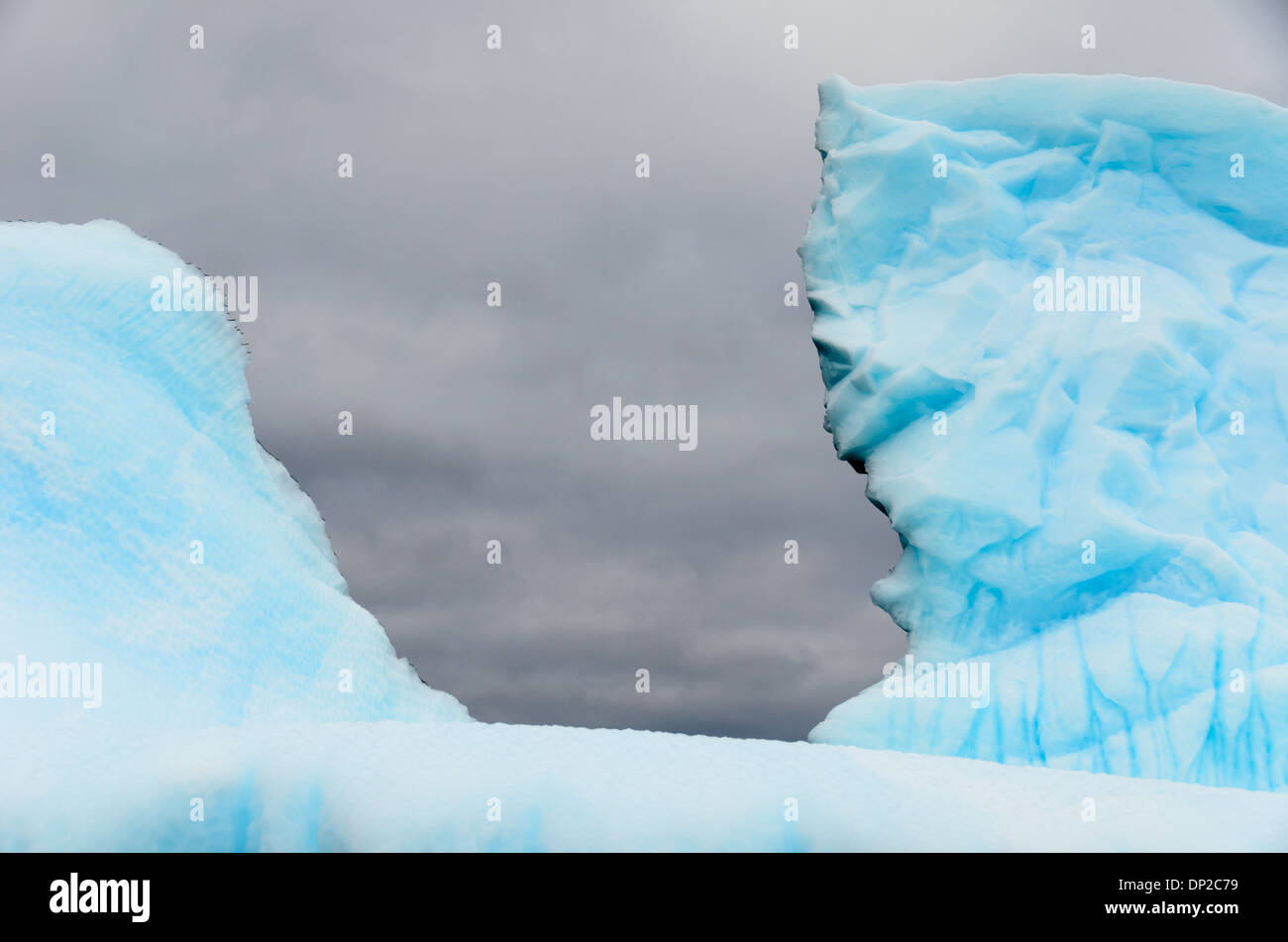 ANTARCTICA - An iceberg with sharp jagged shapes in Antarctica Stock ...