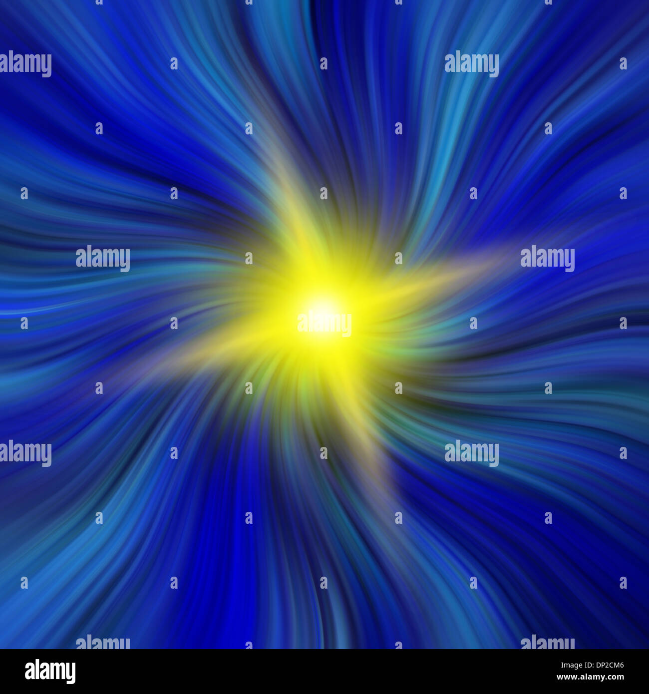 Blue Vortex with a gold star burst Stock Photo - Alamy