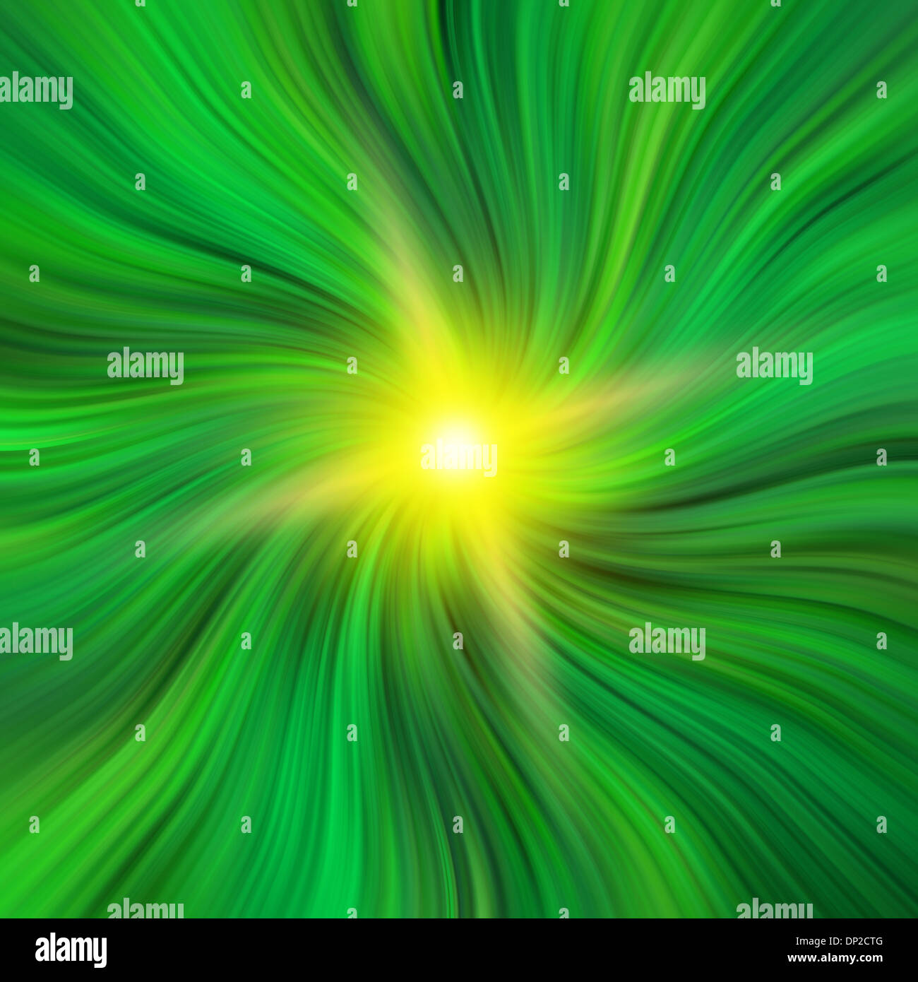 Green Vortex with a gold star burst Stock Photo - Alamy