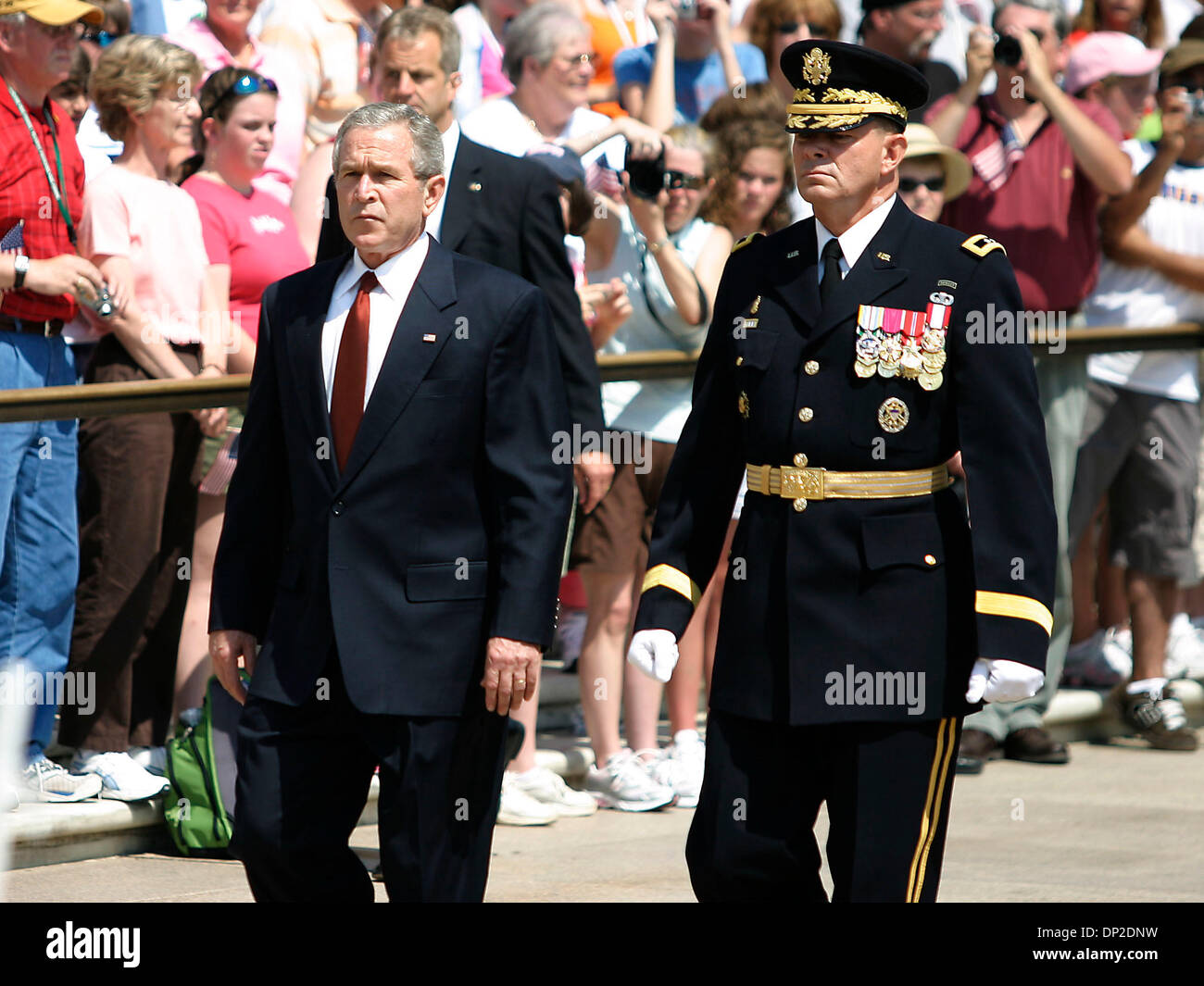 May 29, 2006; Arlington, VA, USA; President GEORGE W. BUSH along with ...