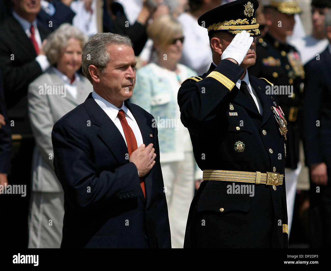May 29, 2006; Arlington, VA, USA; President GEORGE W. BUSH along with ...