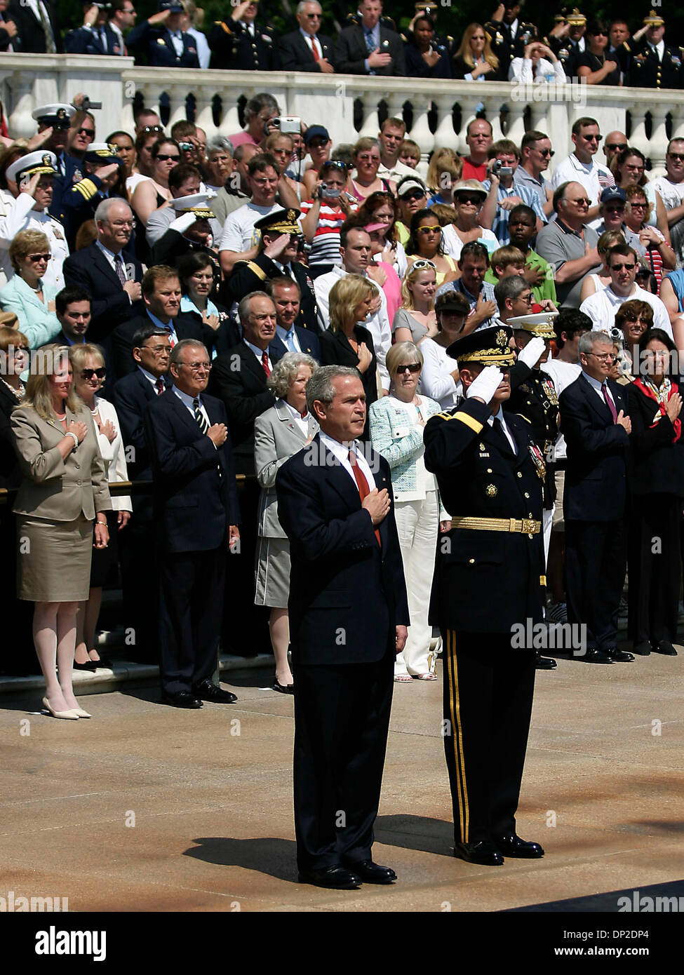 May 29, 2006; Arlington, VA, USA; President GEORGE W. BUSH along with ...