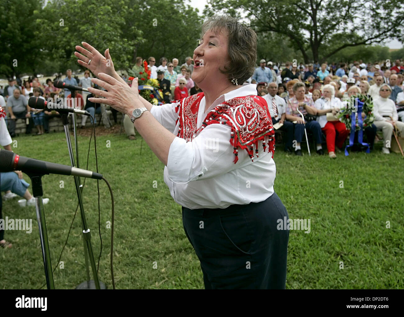 May 29, 2006; San Antonio, TX, USA; Hilda Mancillas directs the Alamo ...
