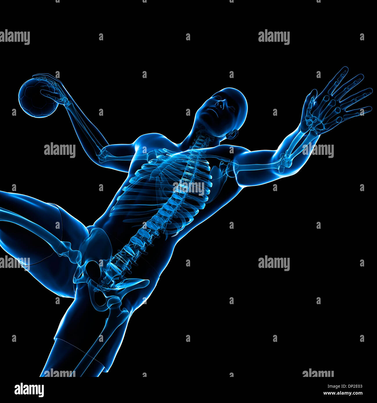 Handball player, artwork Stock Photo - Alamy