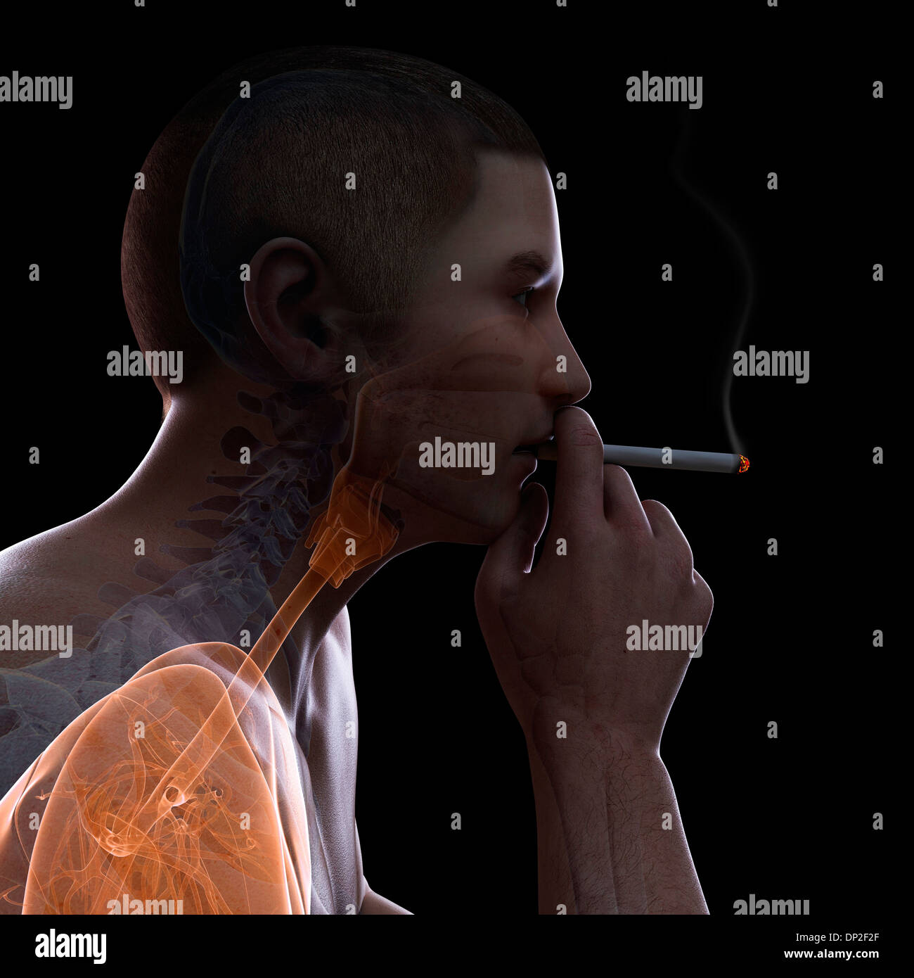 Smoker side view hi-res stock photography and images - Alamy