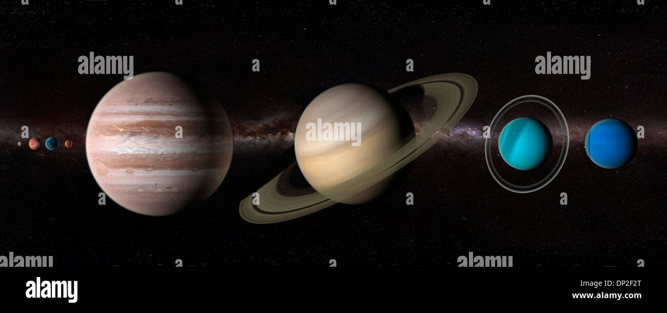 Solar system, artwork Stock Photo - Alamy