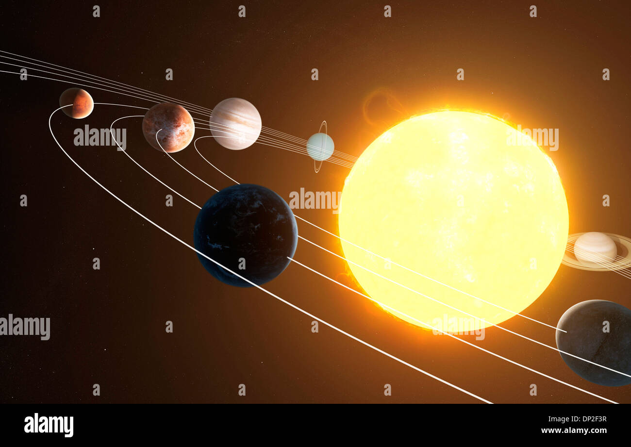 Solar system artwork hi-res stock photography and images - Alamy