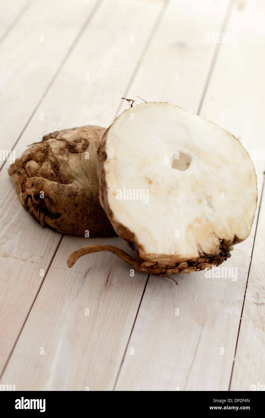 Still life food image of a single Celeriac vegetable Stock Photo - Alamy