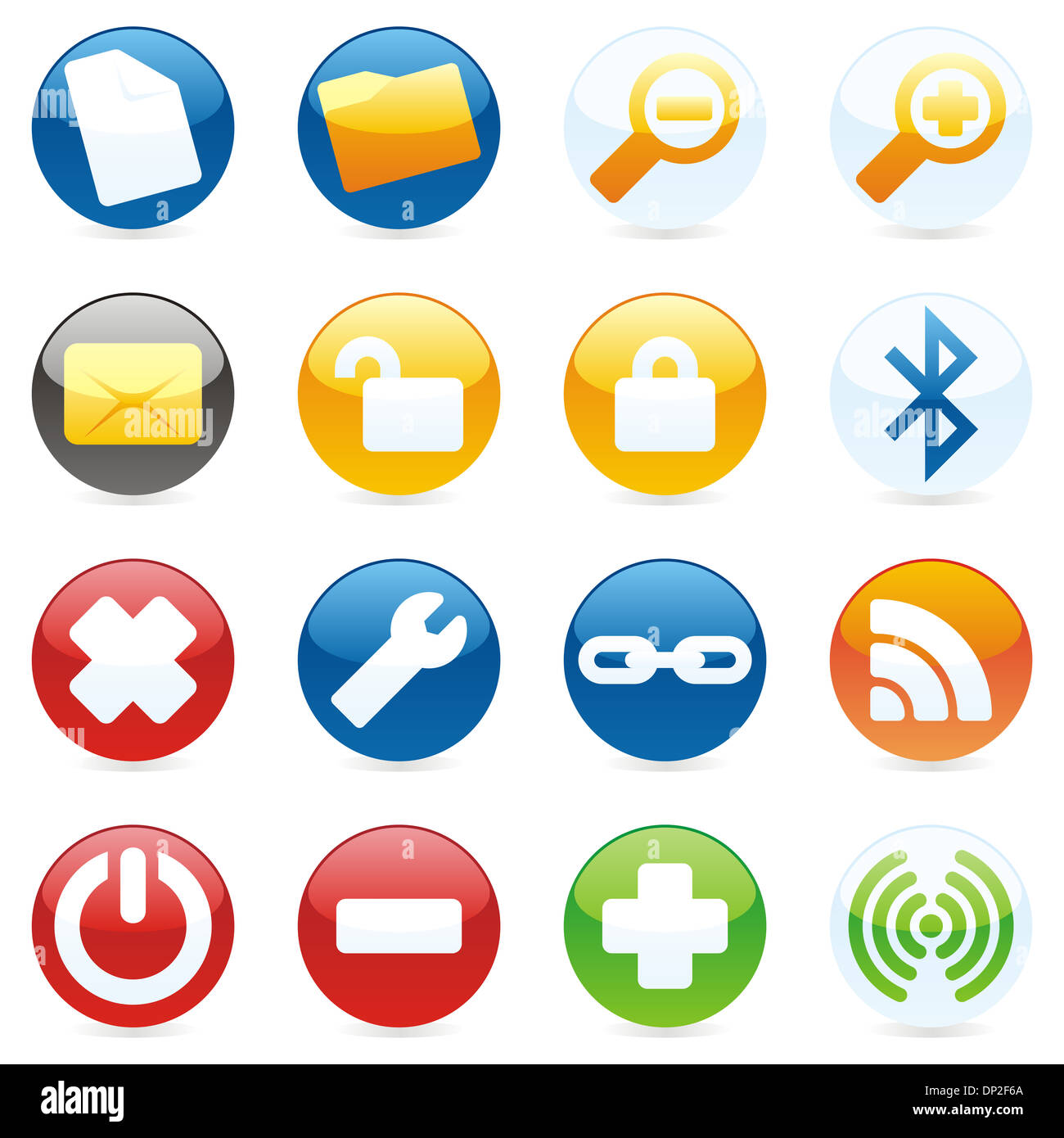 vector illustration of isolated internet icons Stock Photo - Alamy