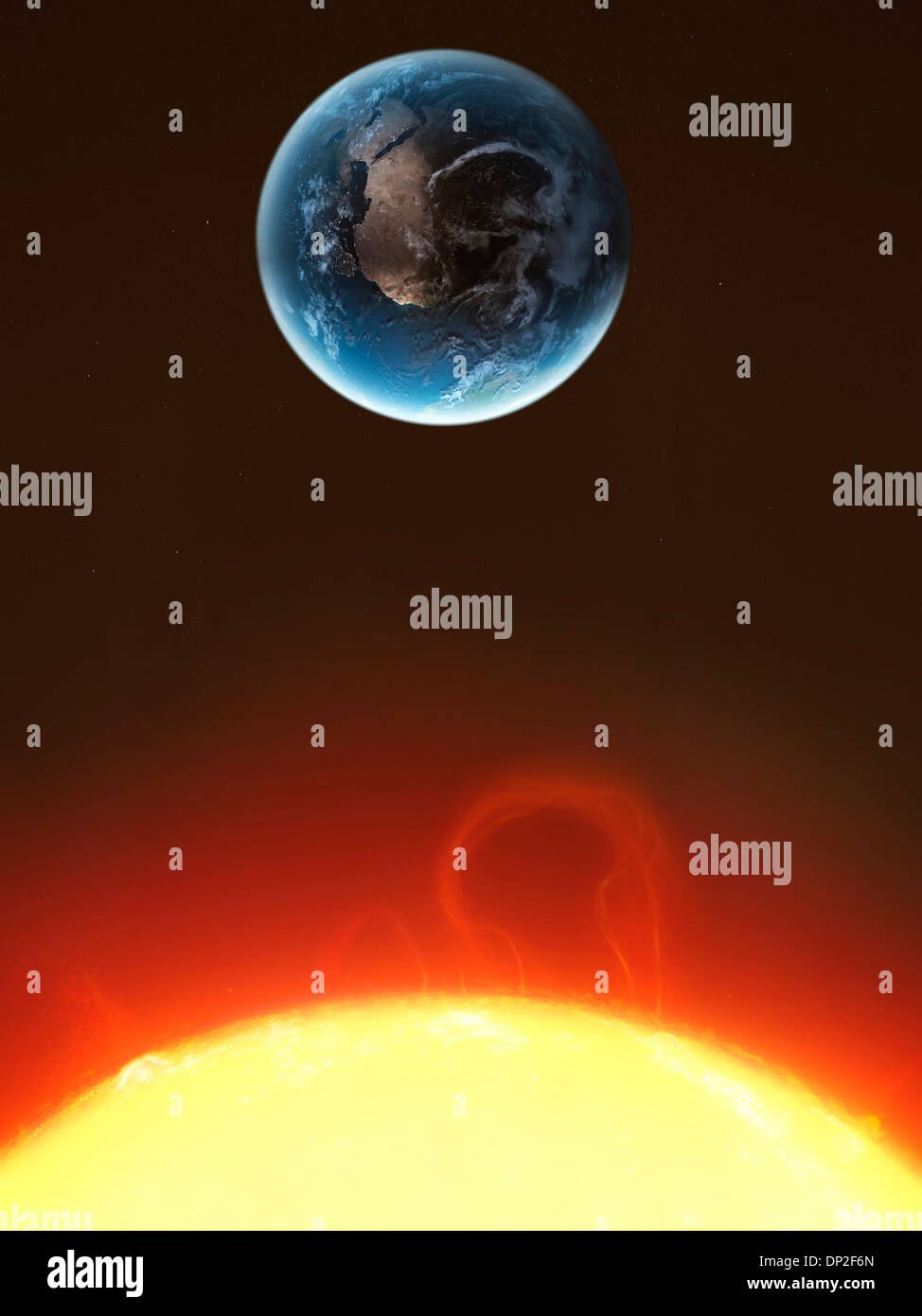 Solar storm, artwork Stock Photo - Alamy