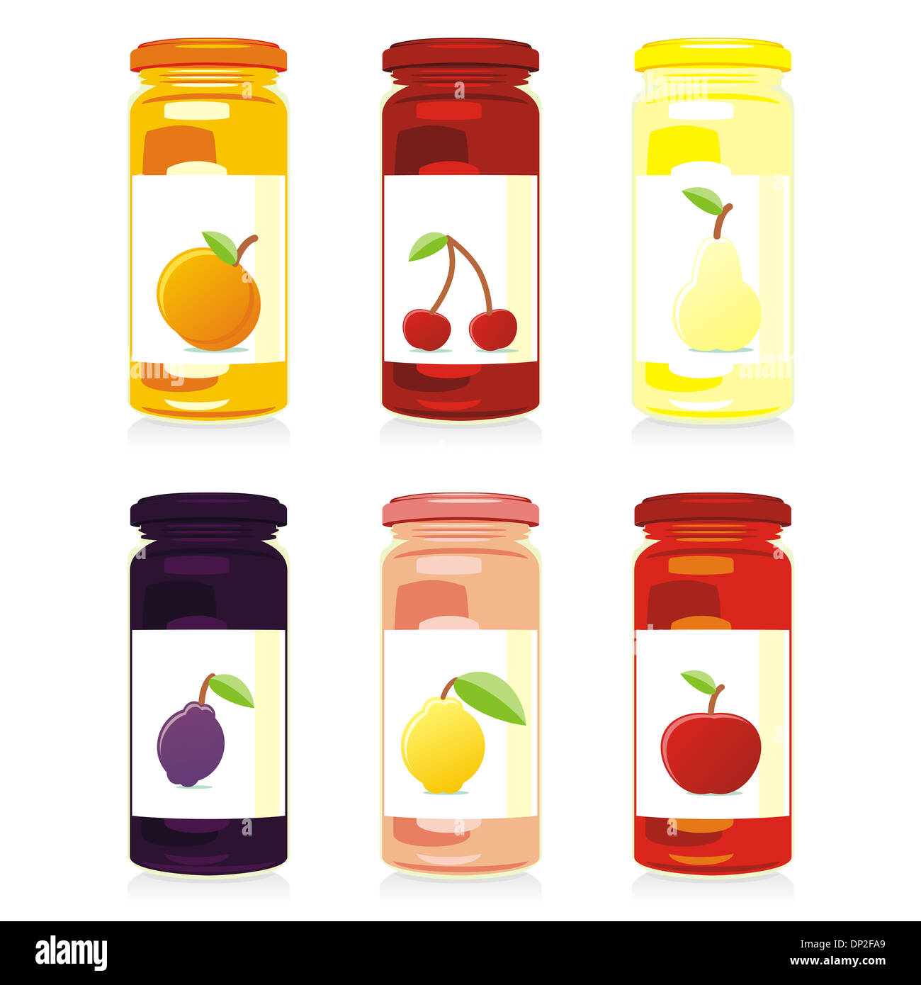 isolated jam jars set Stock Photo - Alamy