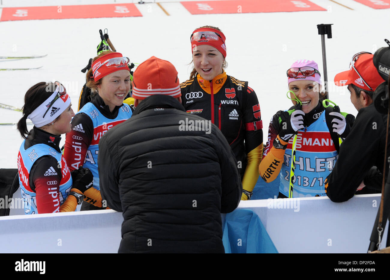 Ruhpolding, Germany. 07th Jan, 2014. German biathletes Andrea Henkel ...