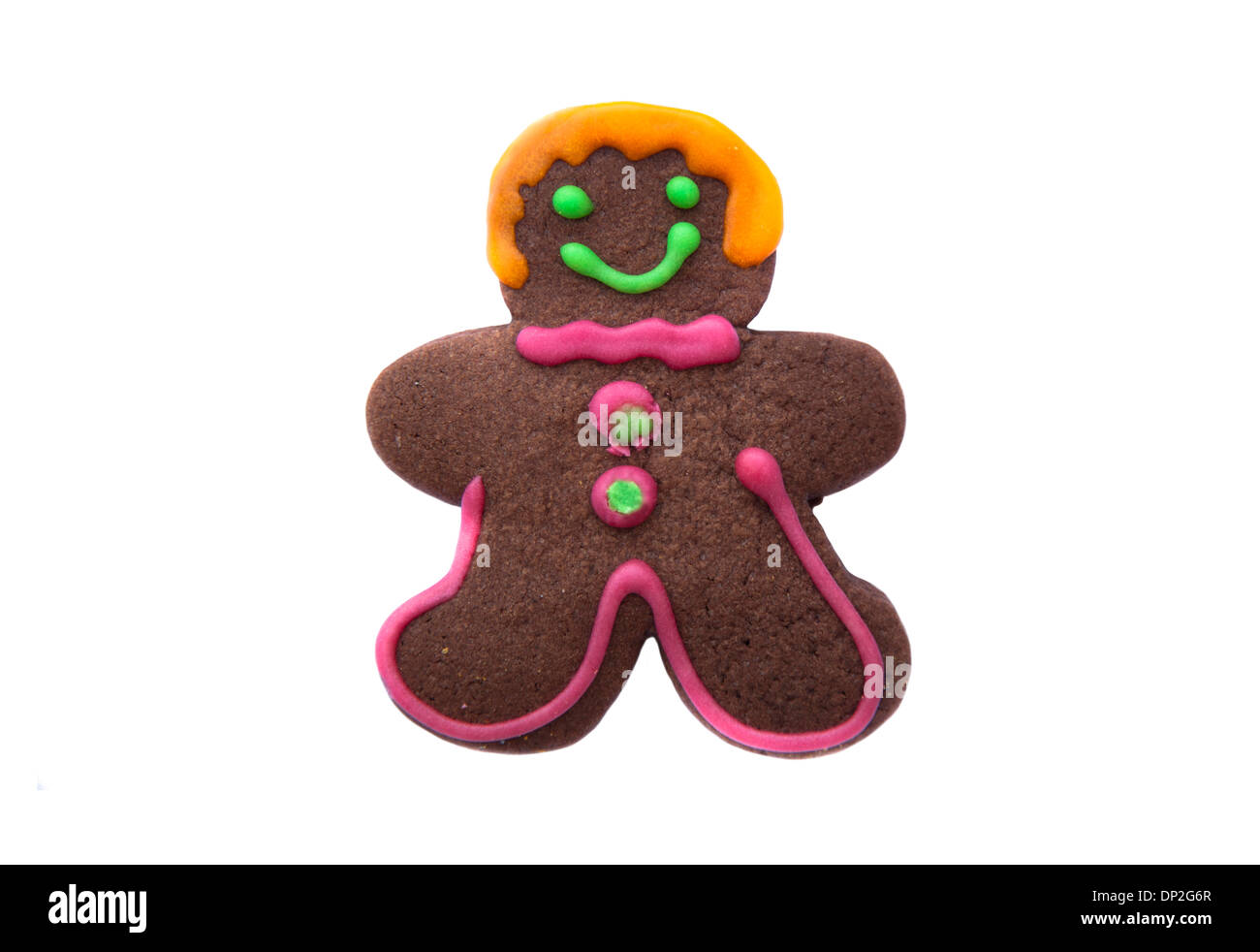 A gingerbread man biscuit decorated with vibrant colors Stock Photo - Alamy