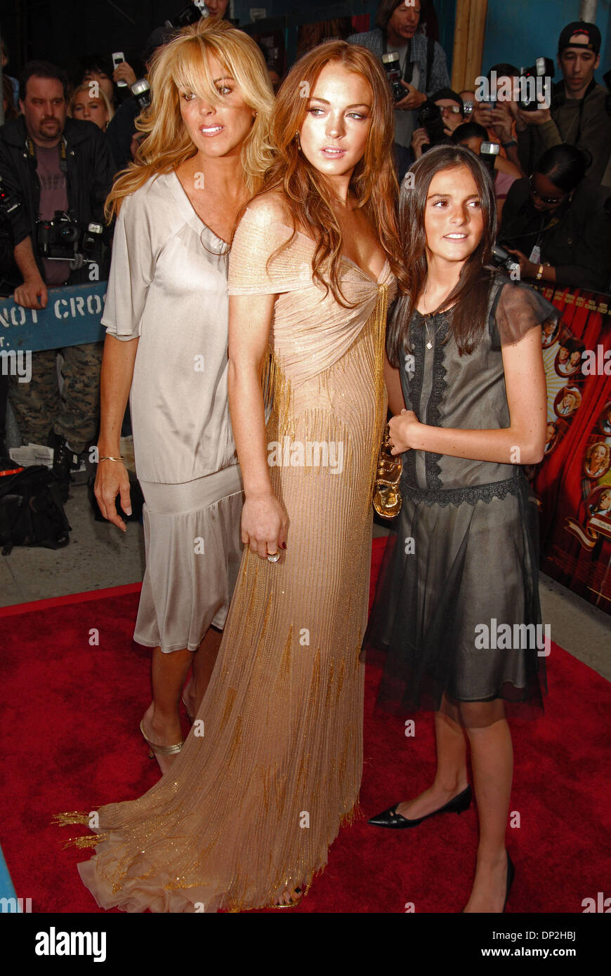 Jun 04, 2006; New York, NY, USA; DINA LOHAN, LINDSAY LOHAN and ALI ...