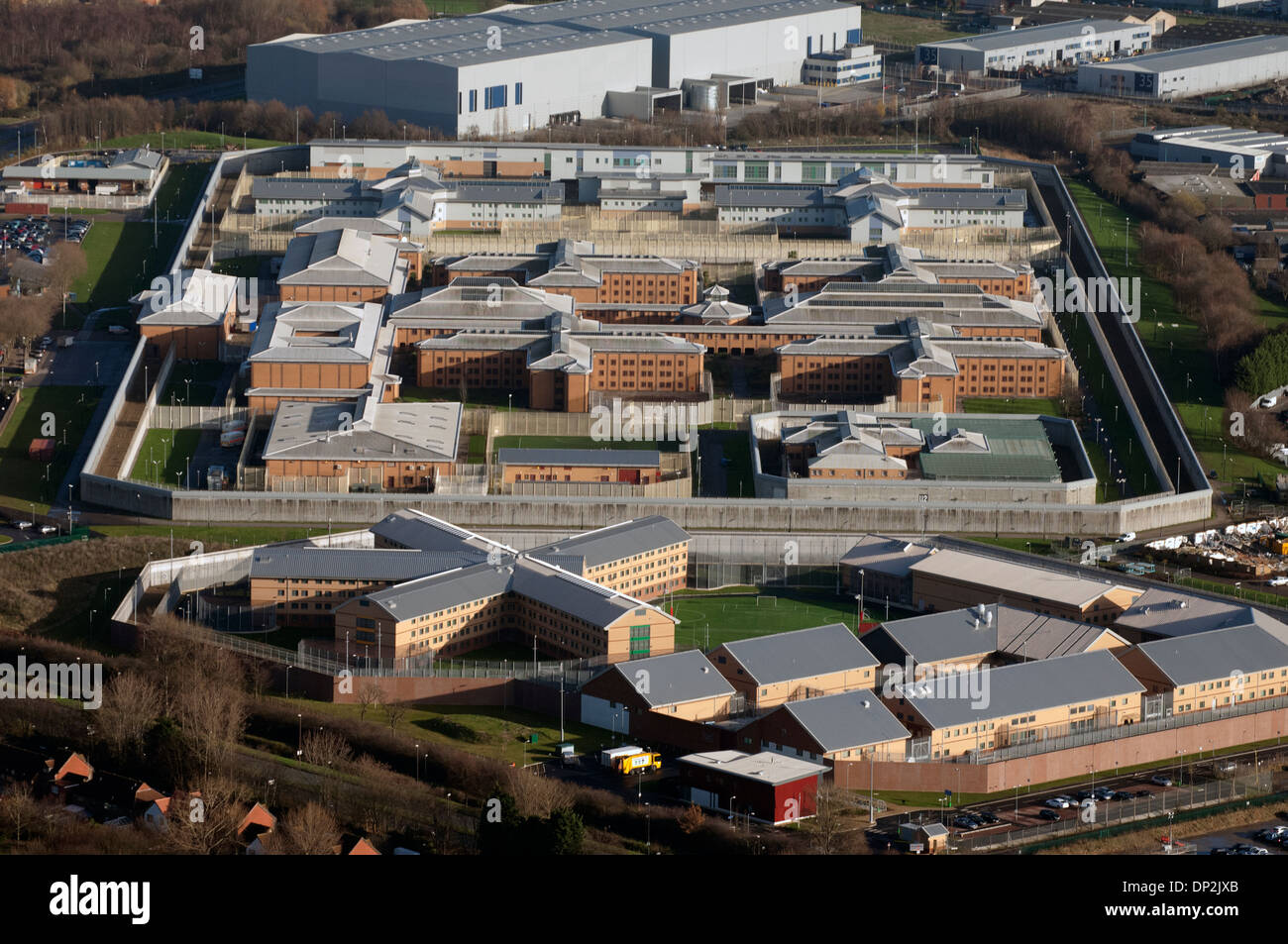 Belmarsh High Security Prison in East London as seen from the air Stock ...