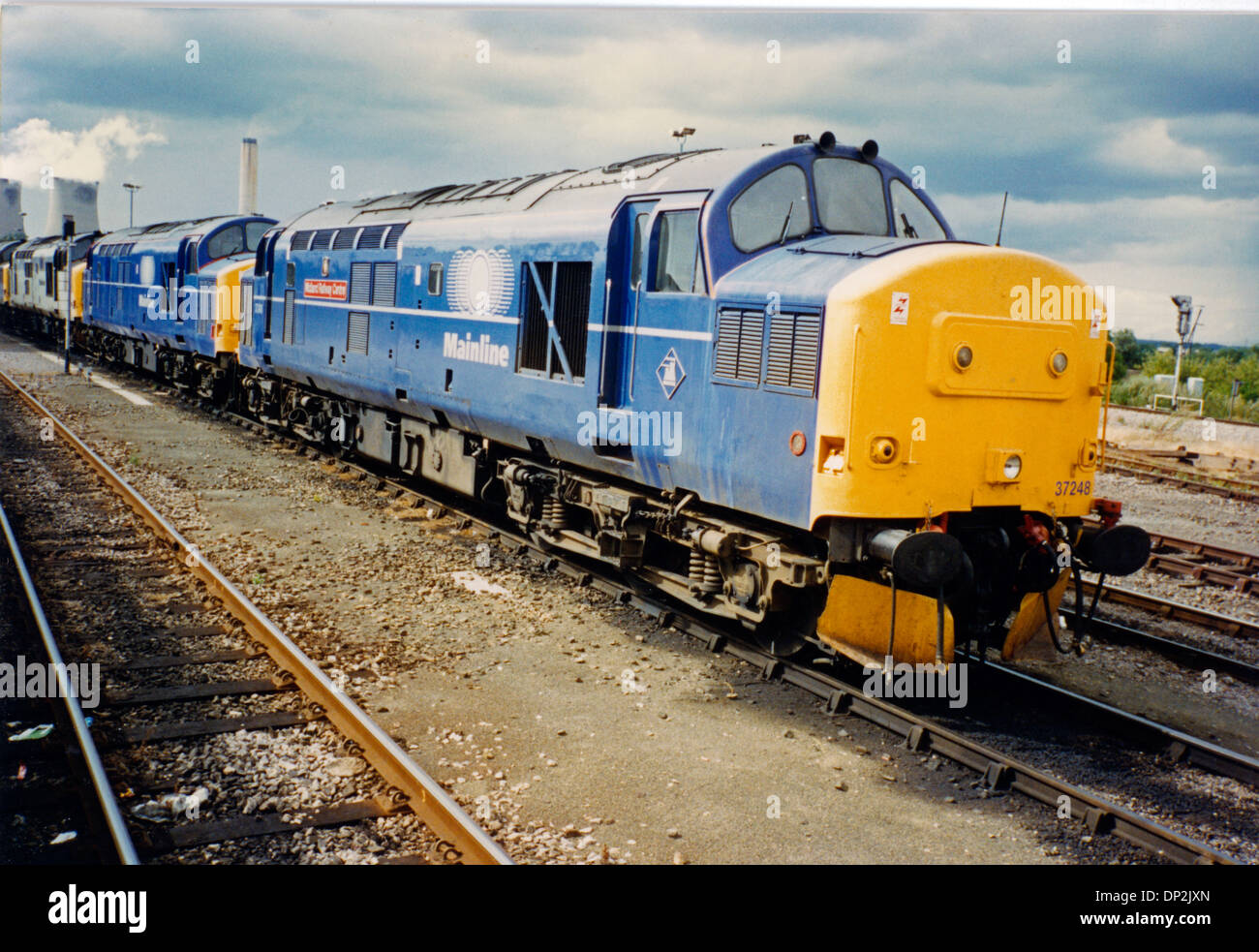 Class 37 diesel engine Stock Photo - Alamy