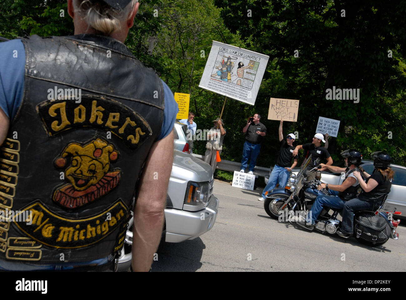 Jun 06, 2006; Hell, MI, USA; Hundreds of people from across the country ...
