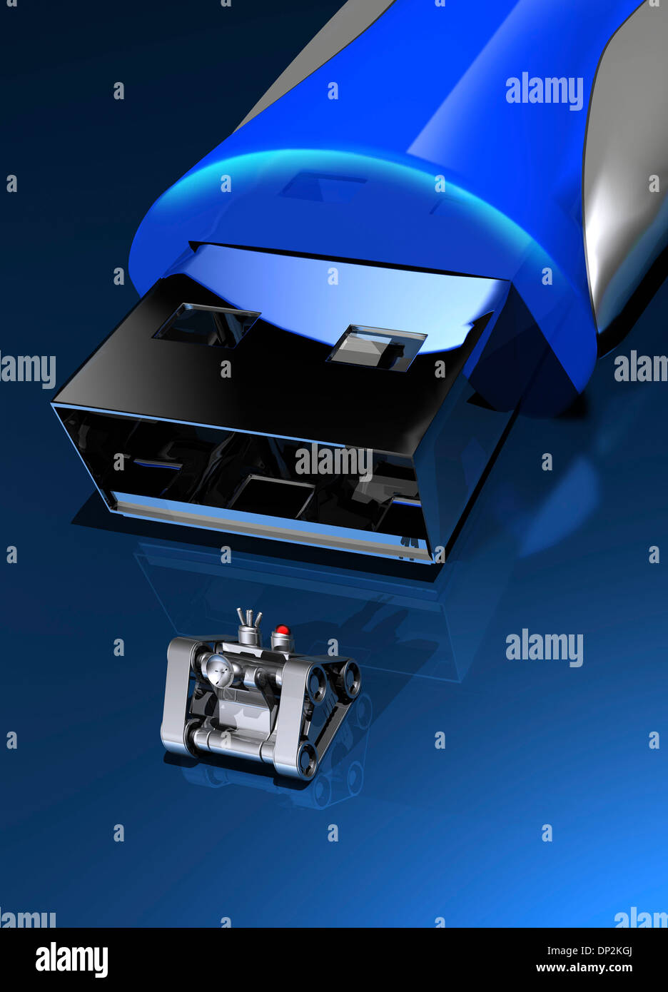 Nanomachine and USB drive, artwork Stock Photo - Alamy