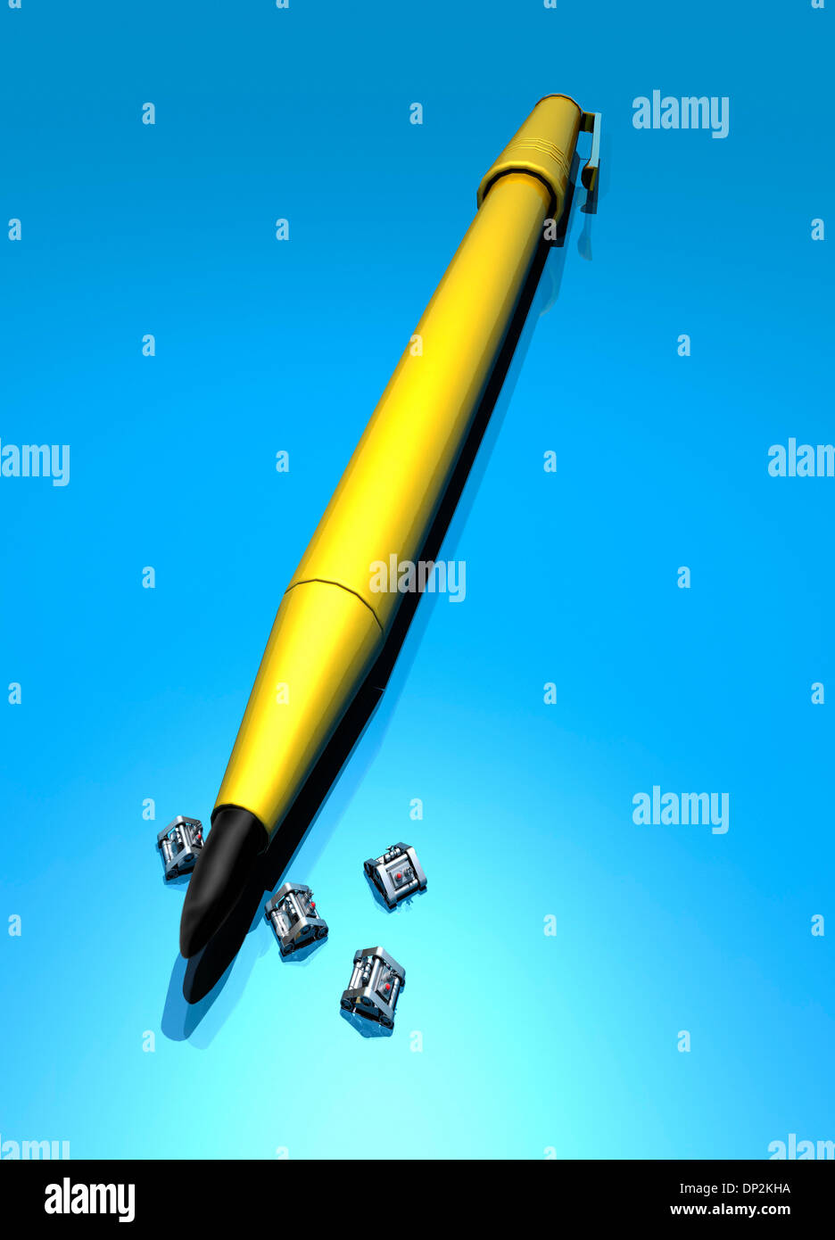 Nanomachines and pen, artwork Stock Photo - Alamy