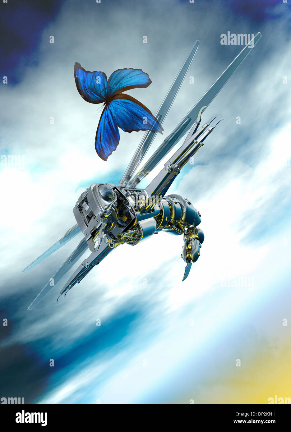 Flying nanomachine, artwork Stock Photo - Alamy