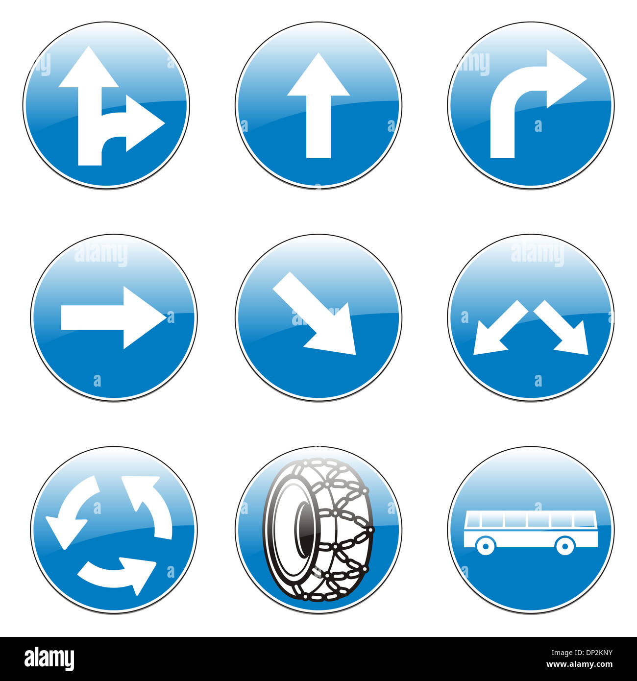 isolated european road signs with details Stock Photo - Alamy