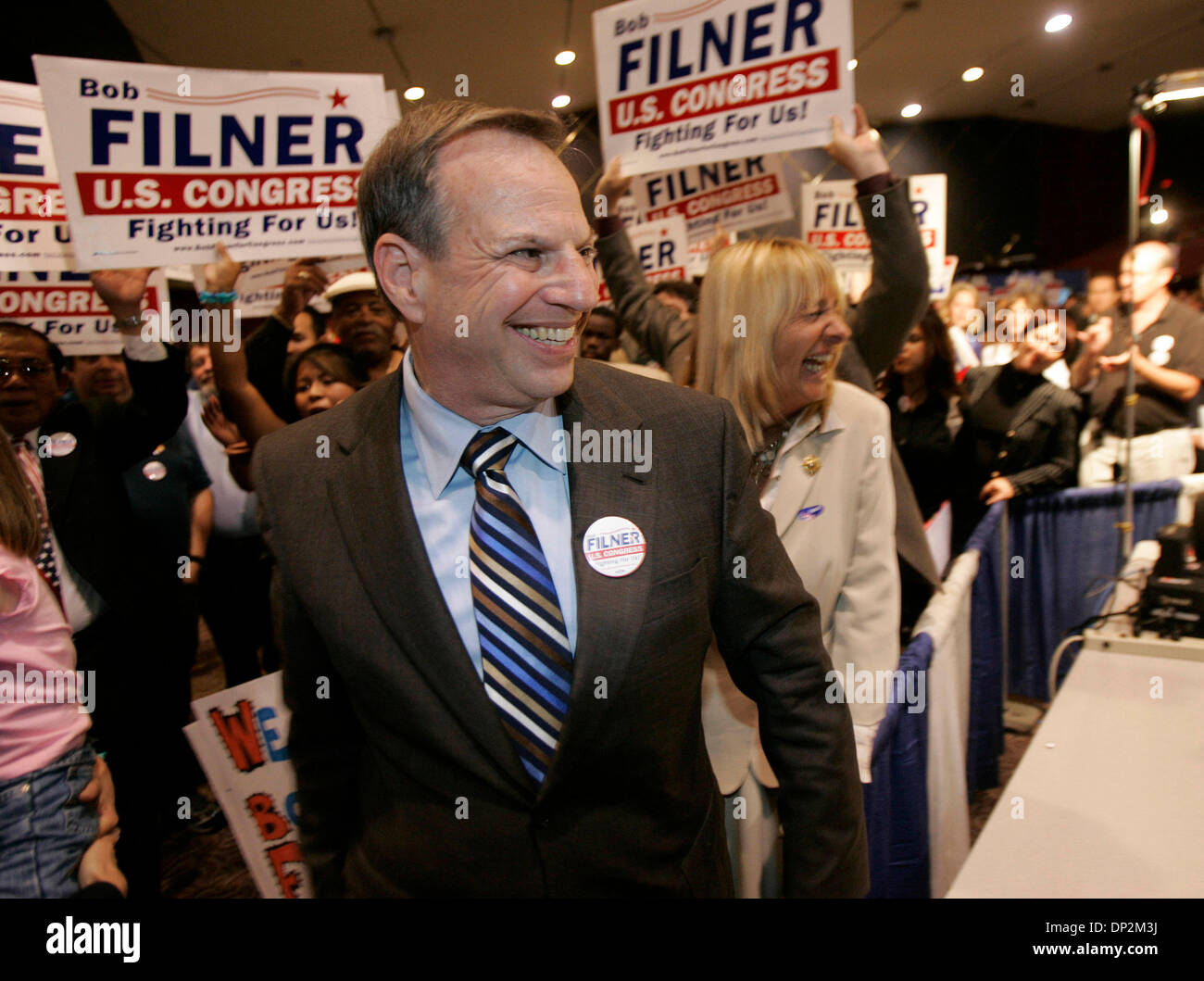 Jun 06, 2006; San Diego, CA, USA; BOB FILNER with City Council person ...