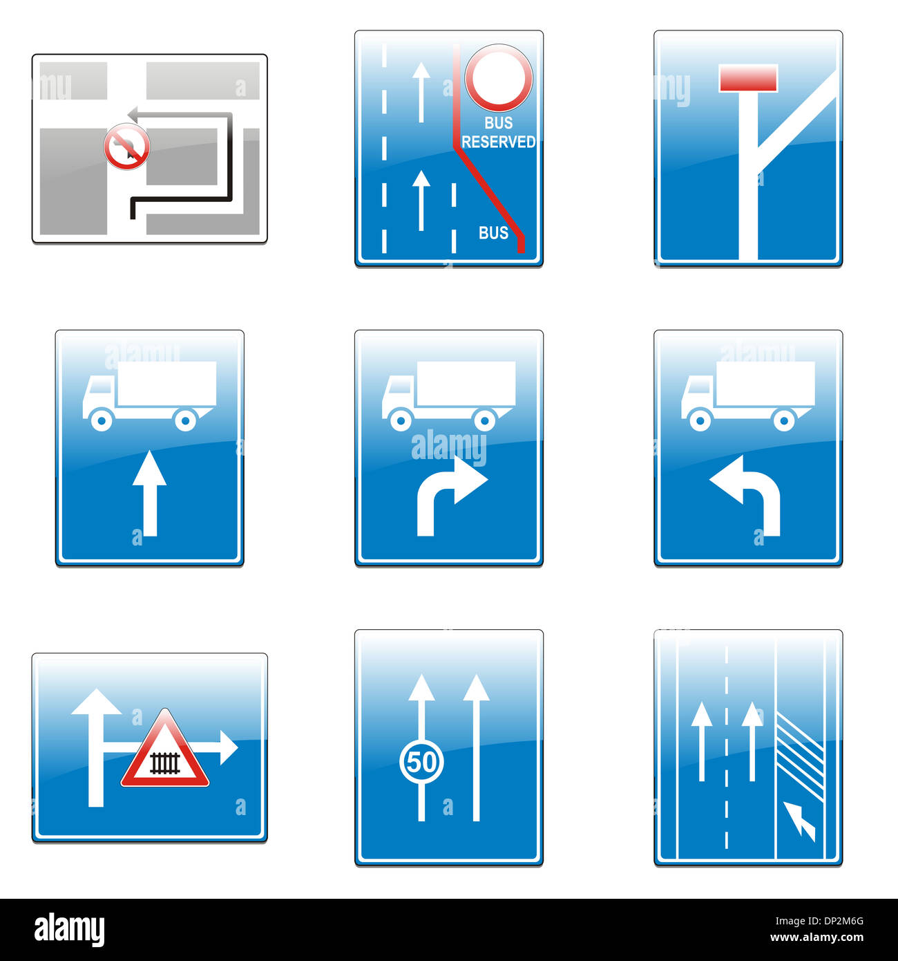 isolated european road signs with details Stock Photo - Alamy