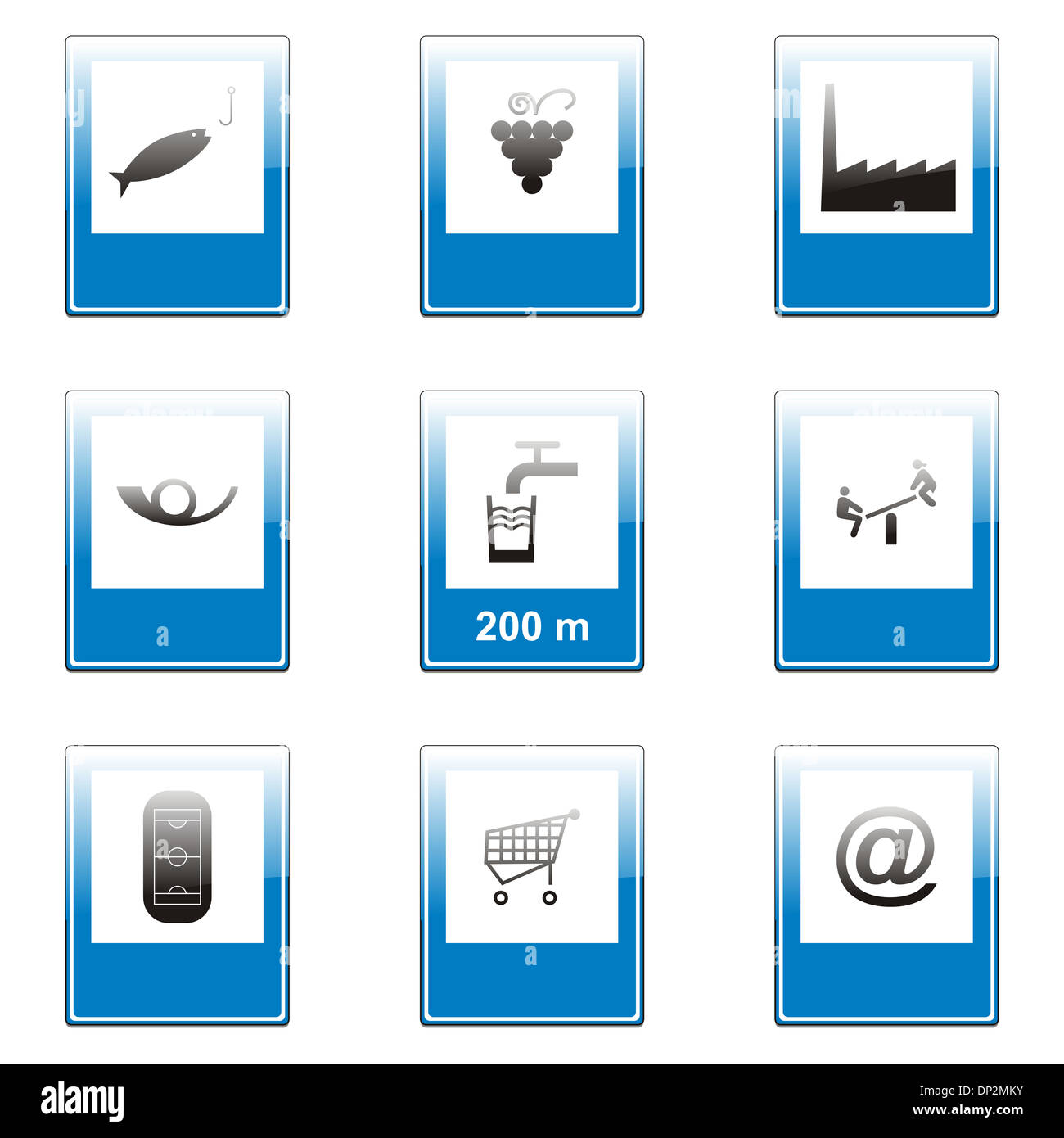 isolated european road signs with details Stock Photo - Alamy