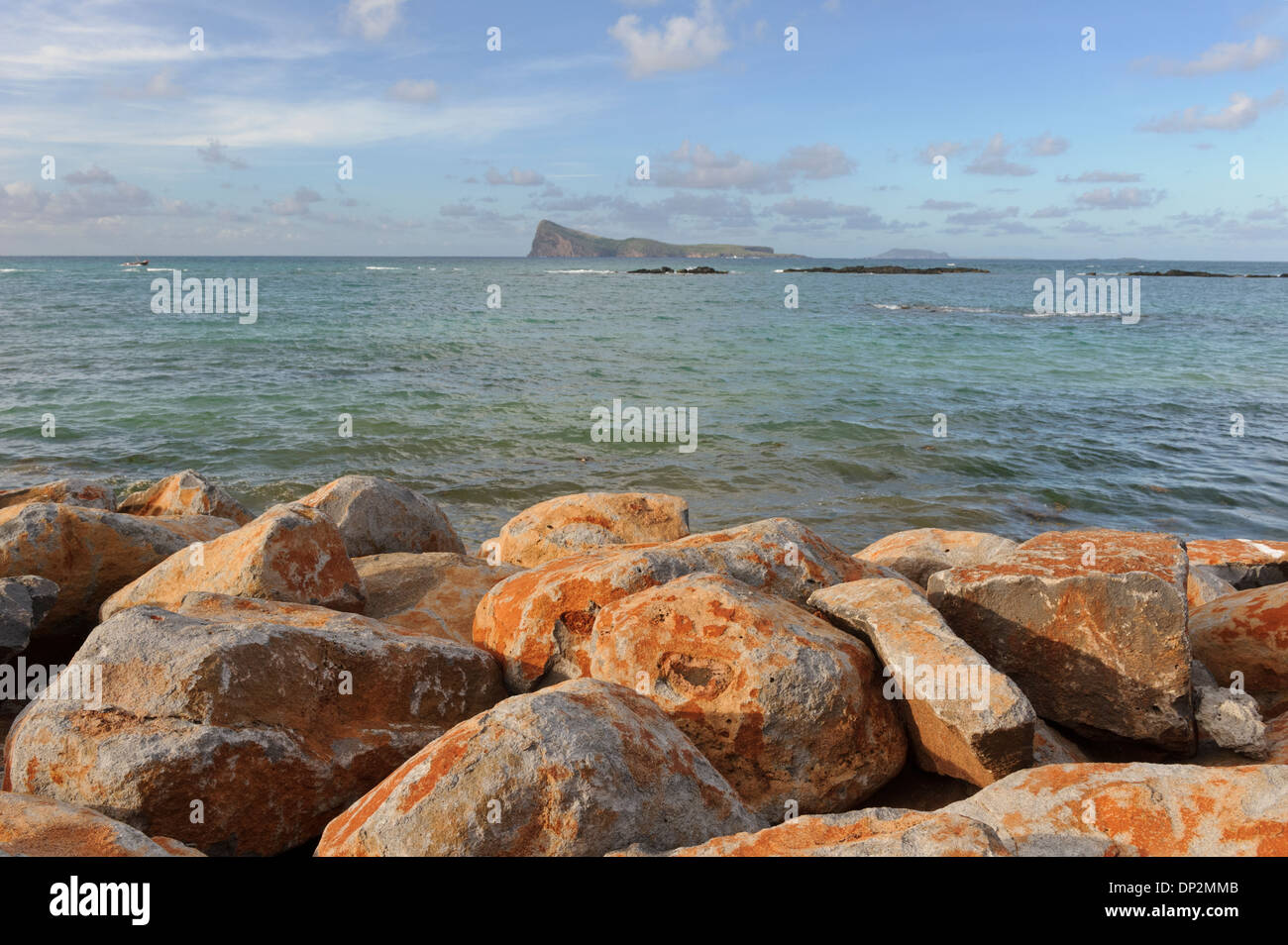 Coin De Mire Island seen at Cap Malheureux, Mauritius Stock Photo - Alamy