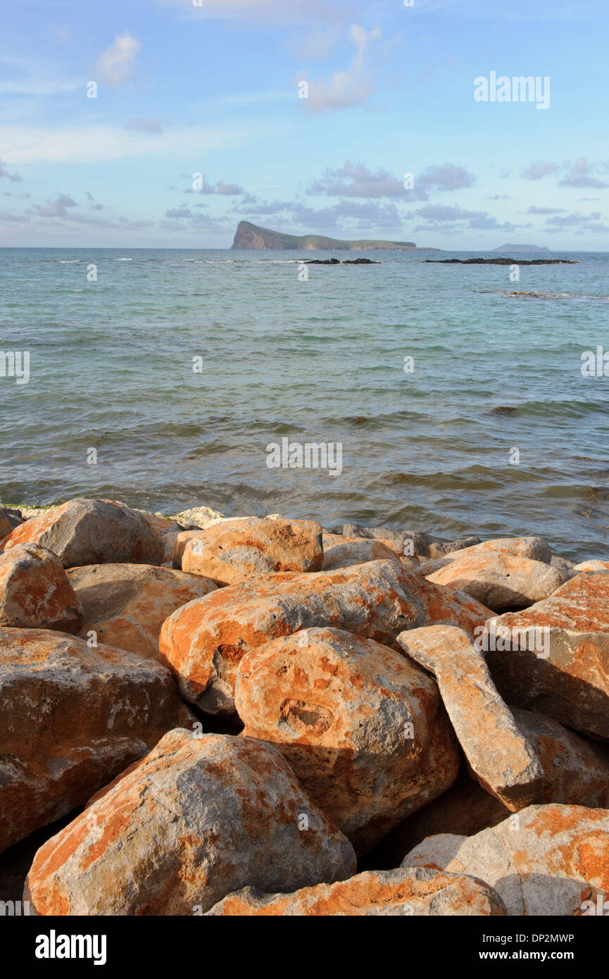 Coin De Mire Island seen at Cap Malheureux, Mauritius Stock Photo - Alamy