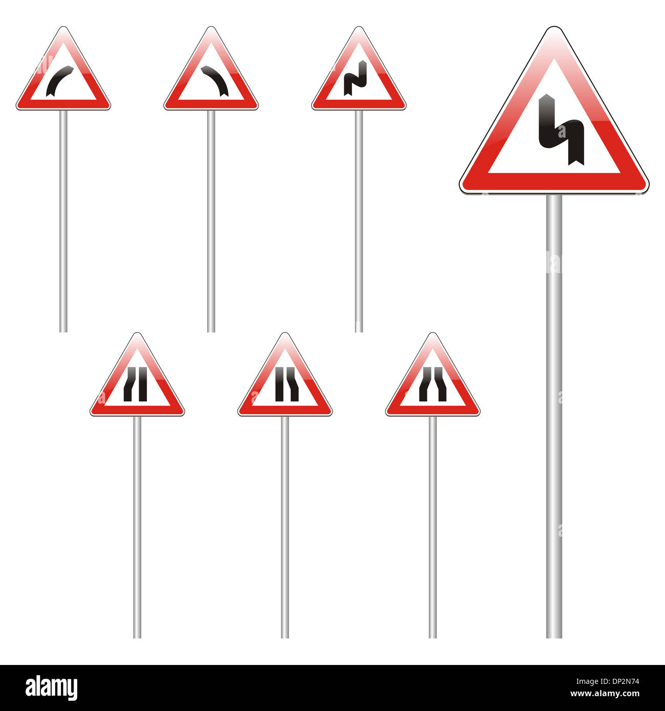 isolated european road signs Stock Photo - Alamy