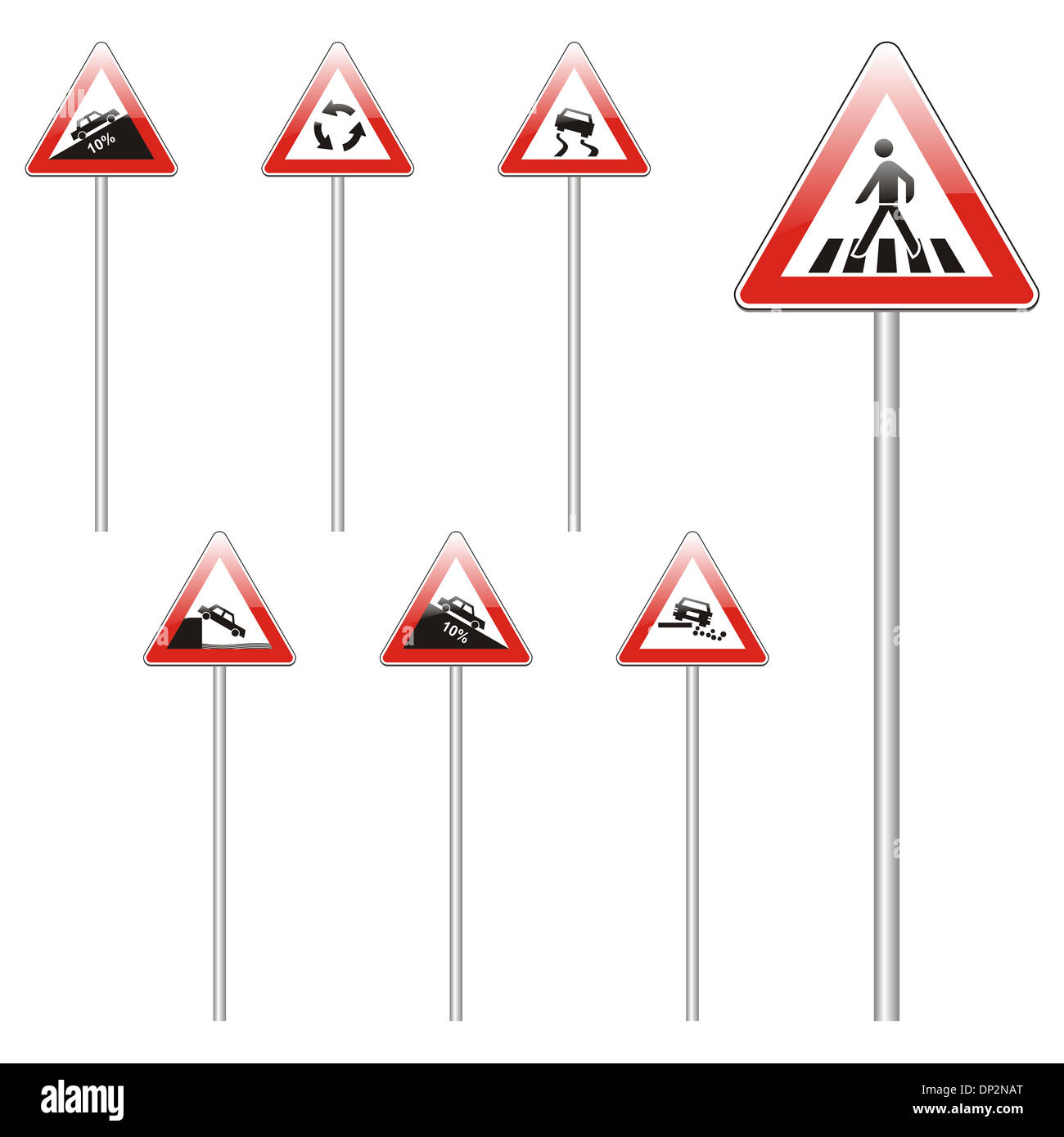 isolated european road signs Stock Photo - Alamy