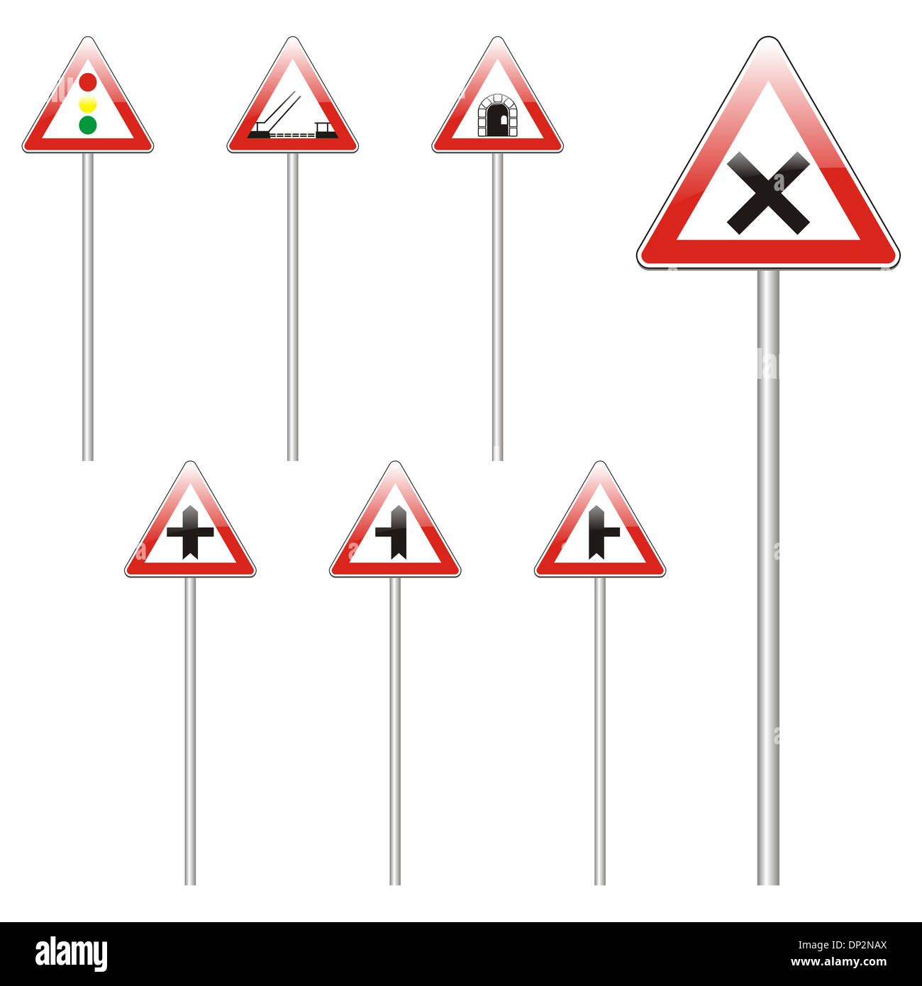 isolated european road signs Stock Photo - Alamy