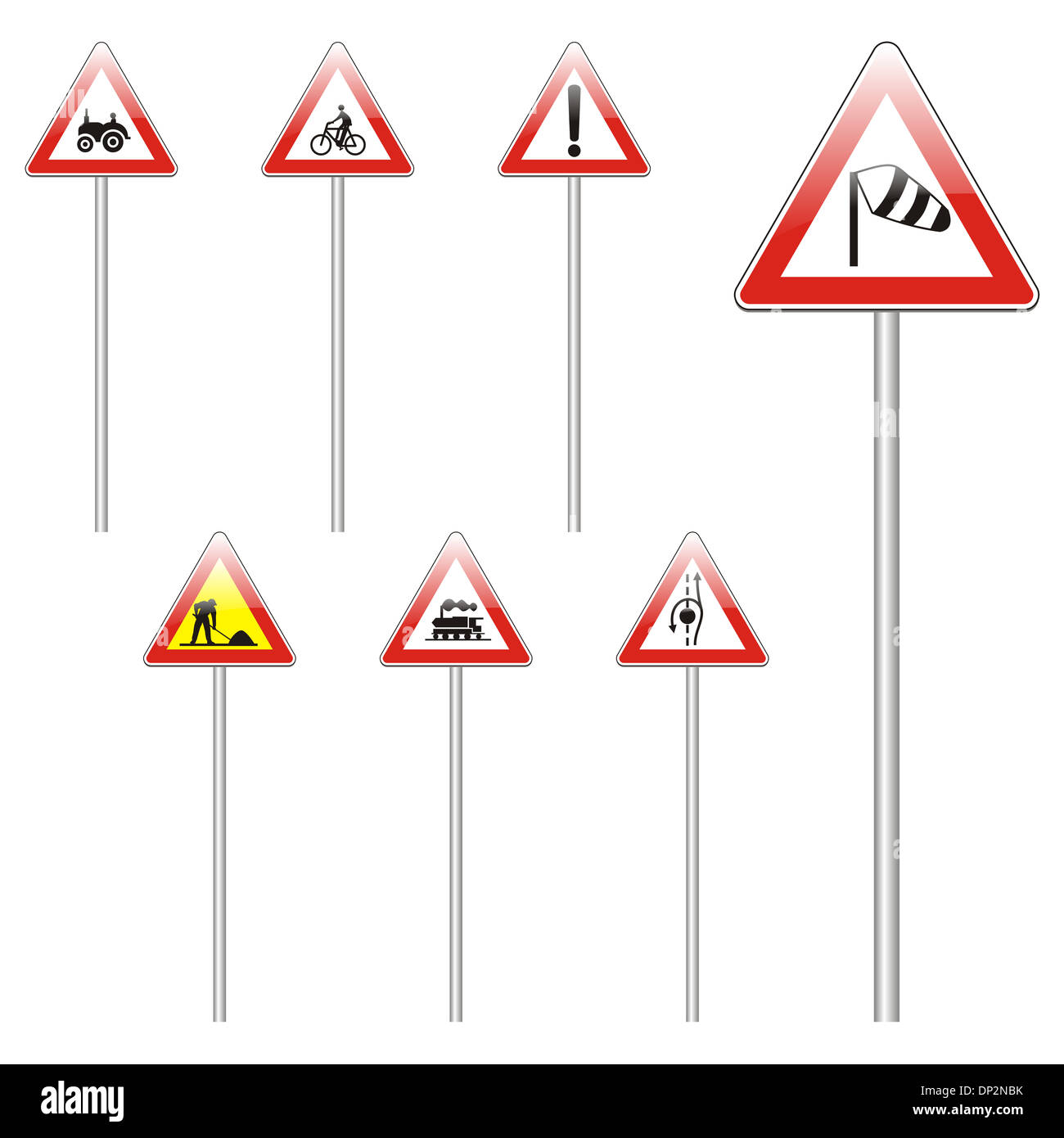isolated european road signs Stock Photo - Alamy