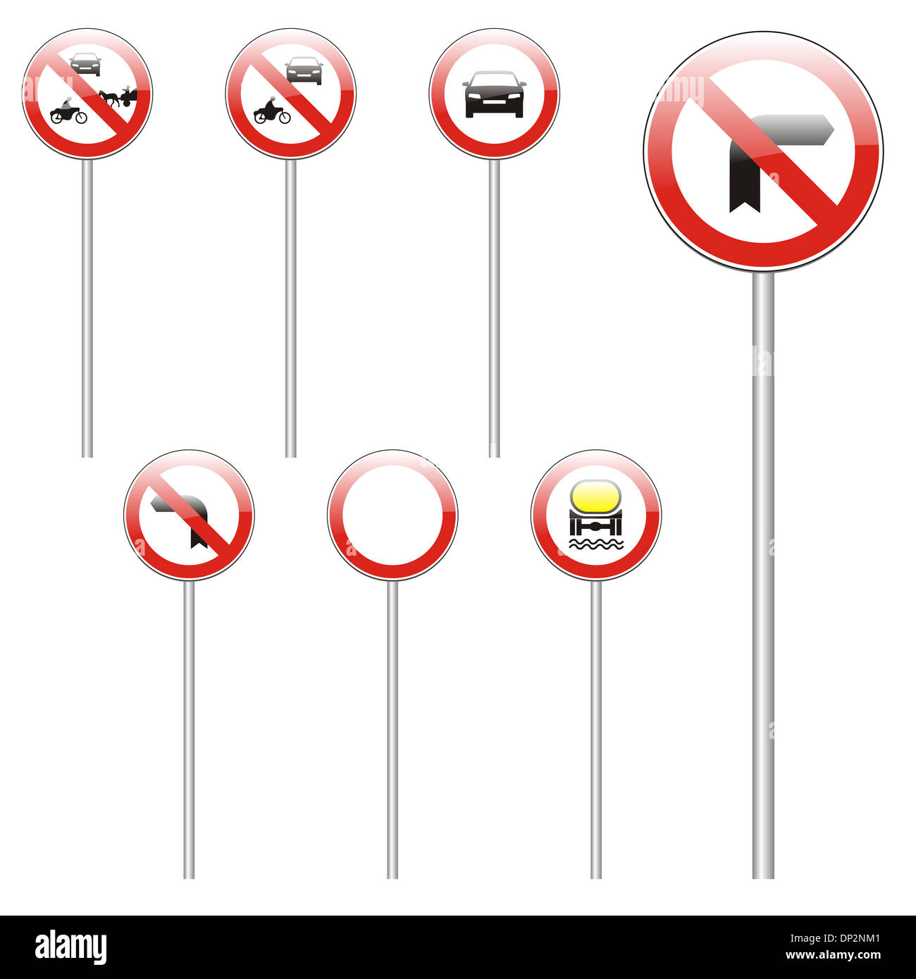 isolated european road signs Stock Photo - Alamy