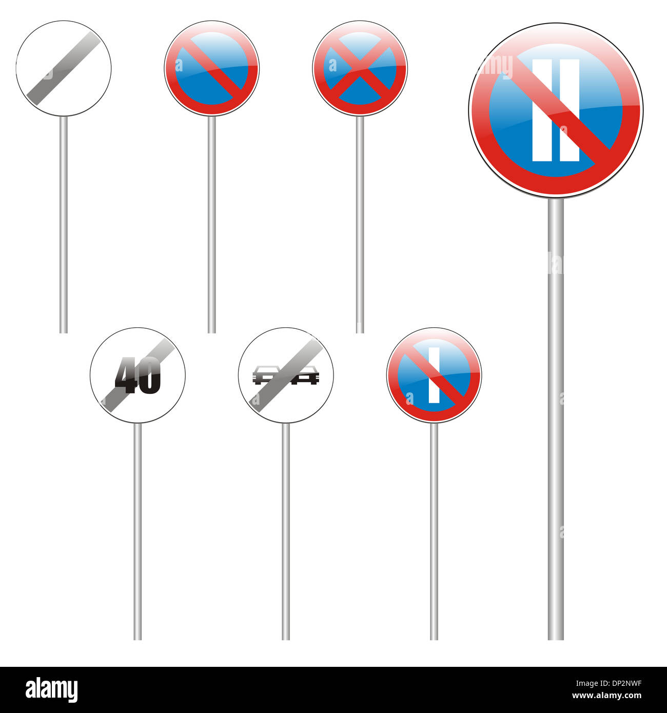 isolated european road signs Stock Photo - Alamy