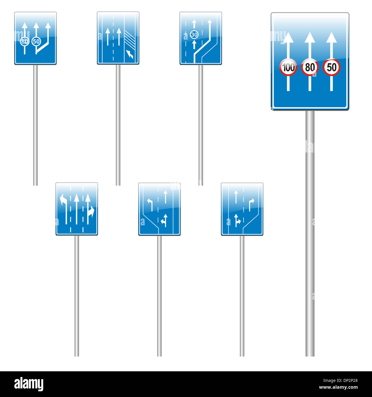 isolated european road signs Stock Photo - Alamy