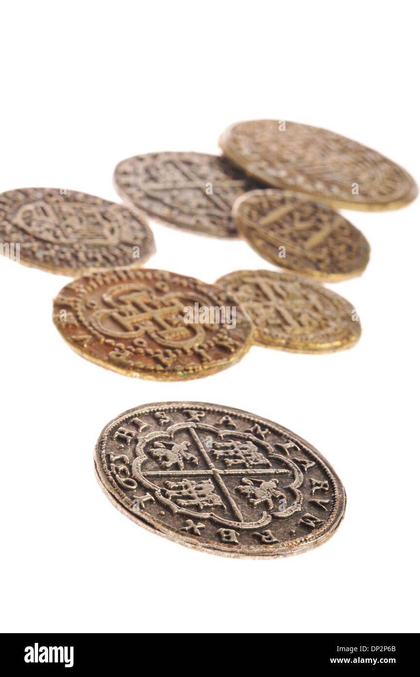 replicas of ancient medieval coins Stock Photo - Alamy