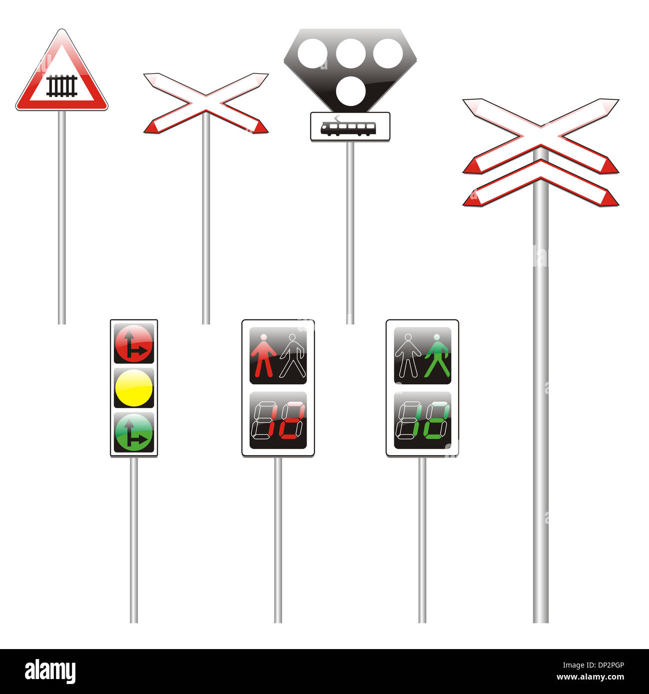 isolated european road signs Stock Photo - Alamy