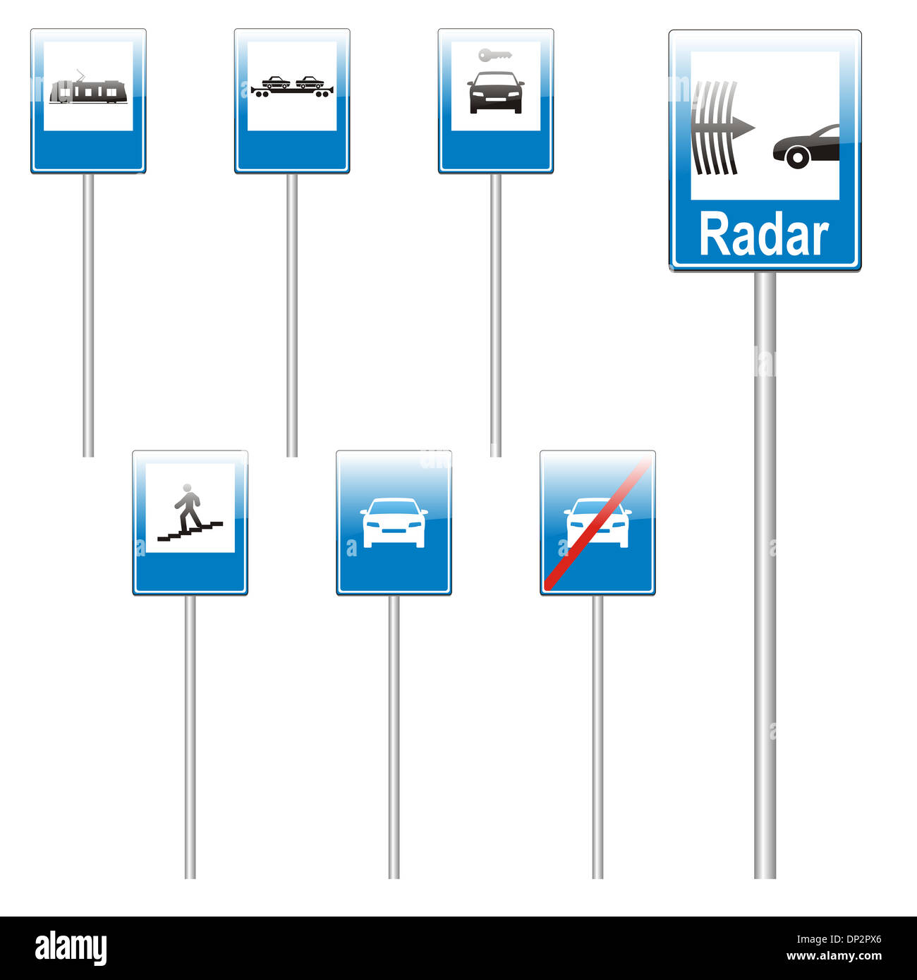 isolated european road signs Stock Photo - Alamy