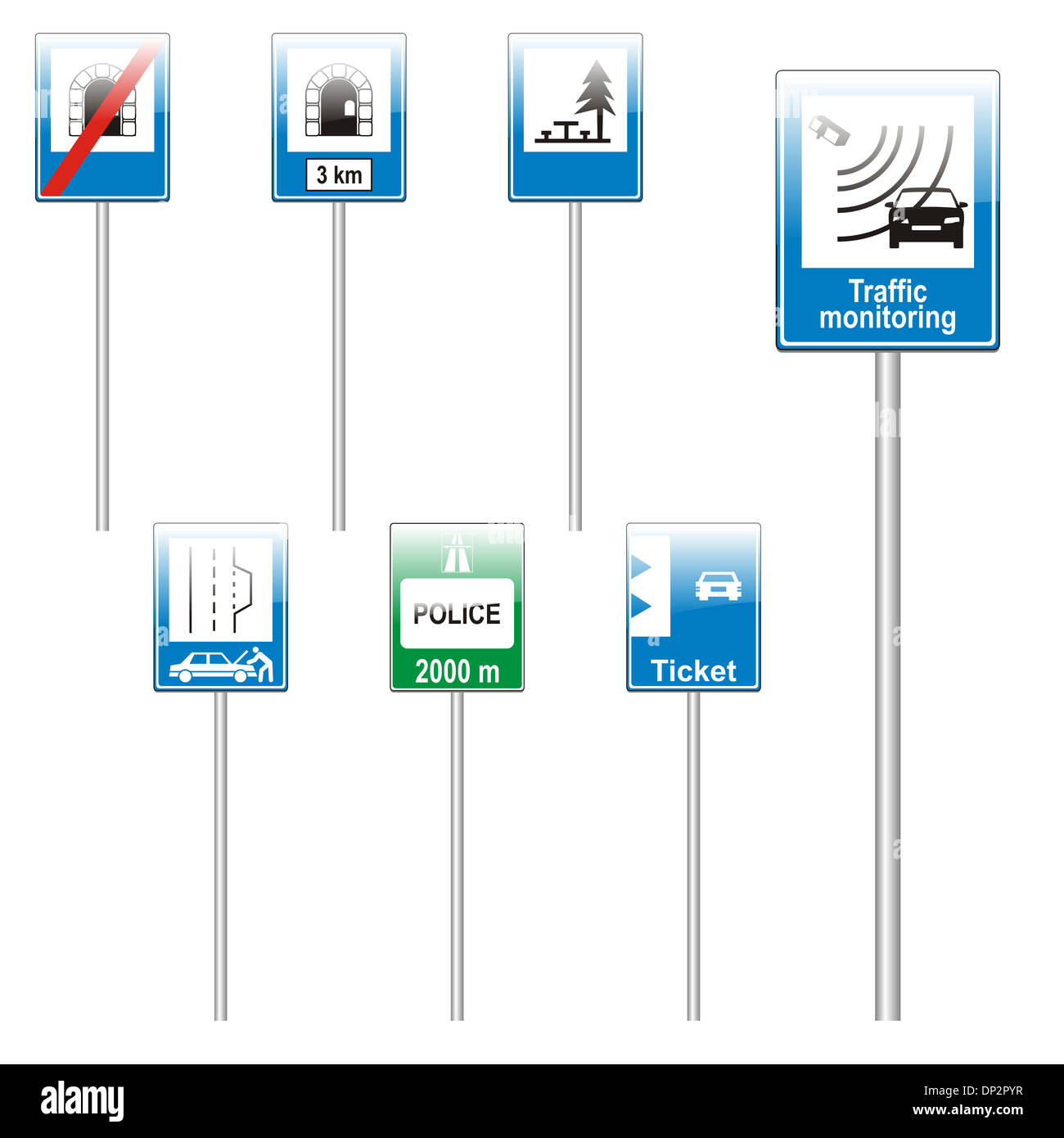 isolated european road signs Stock Photo - Alamy