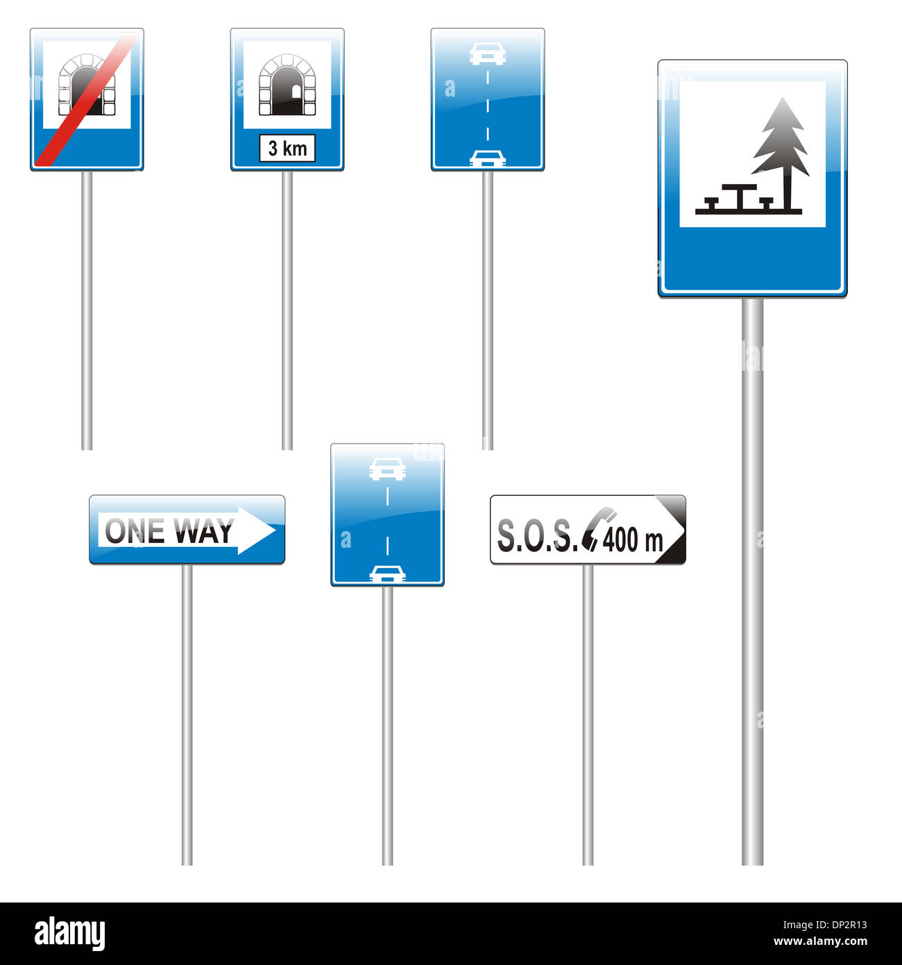 isolated european road signs Stock Photo - Alamy