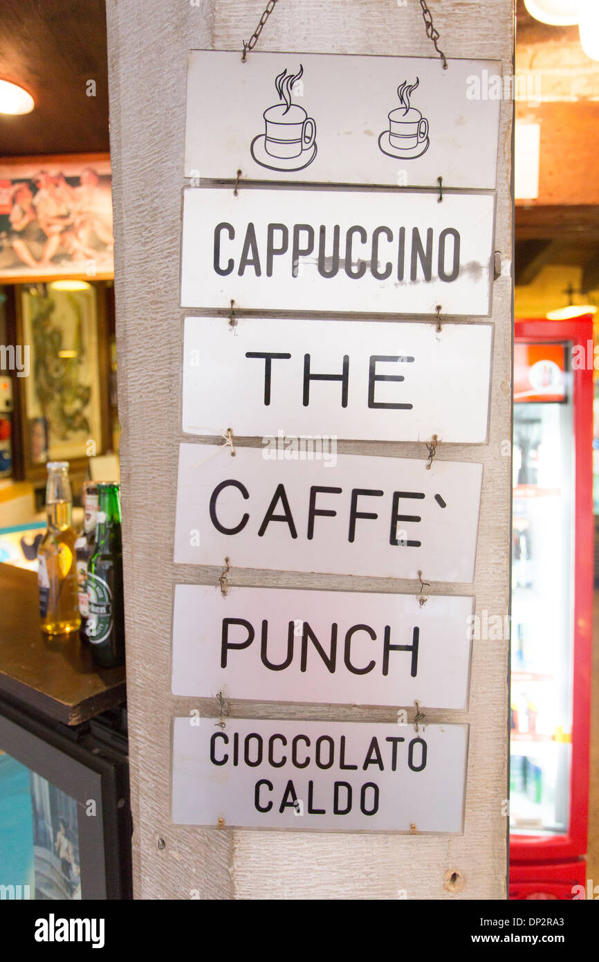 Cappuccino signs hi-res stock photography and images - Alamy