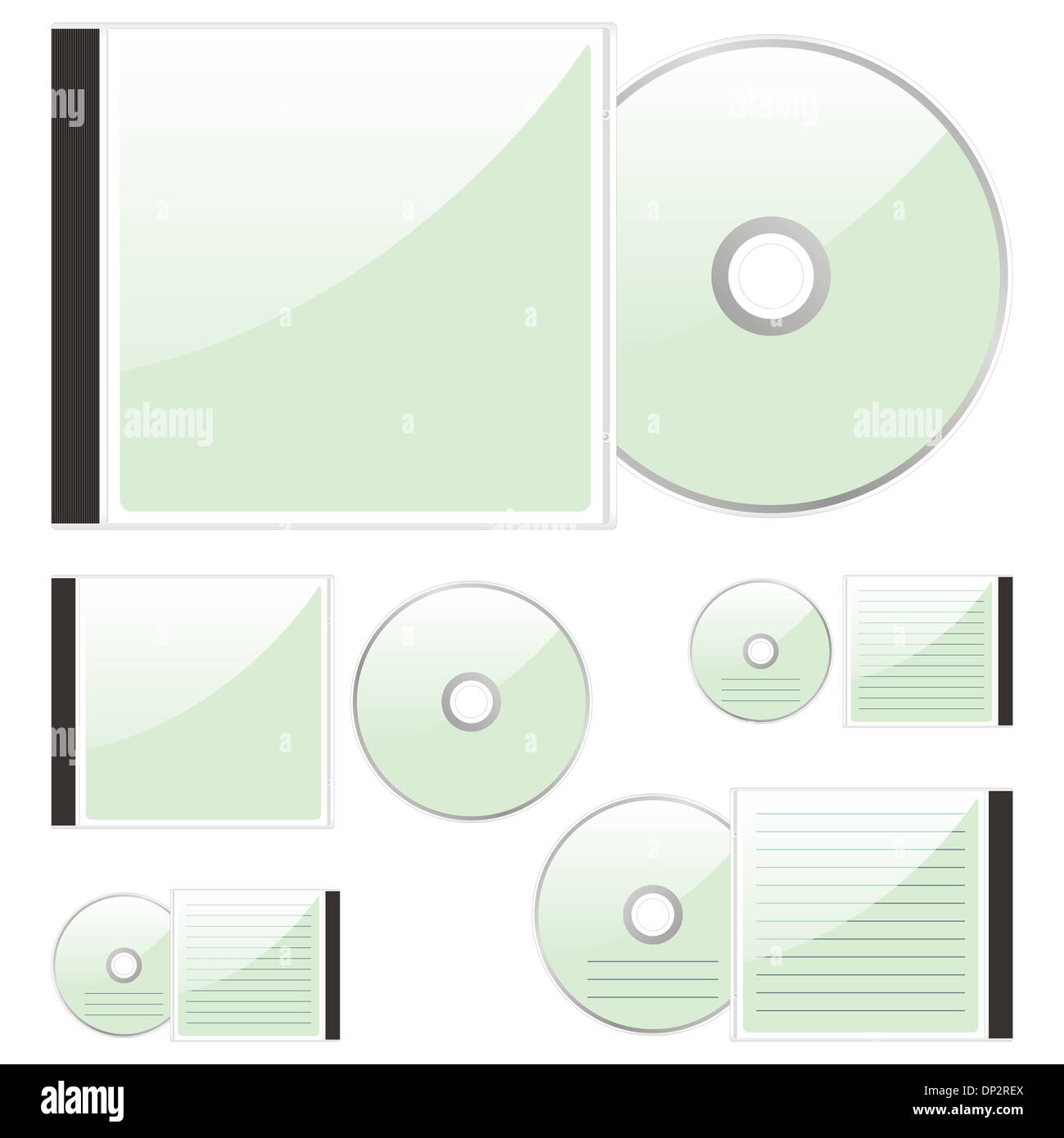 vector illustration colored CD and case ready to use Stock Photo - Alamy