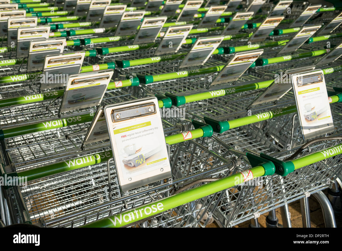 Waitrose supermarket shopping trolley handles and clip boards for ...