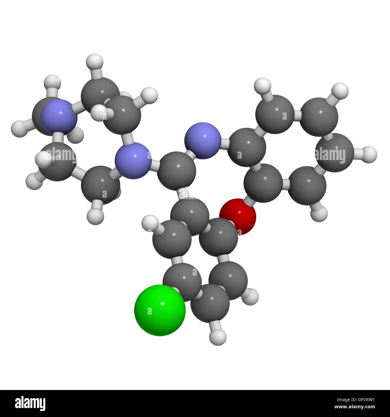 Loxapine antipsychotic drug molecule hi-res stock photography and ...